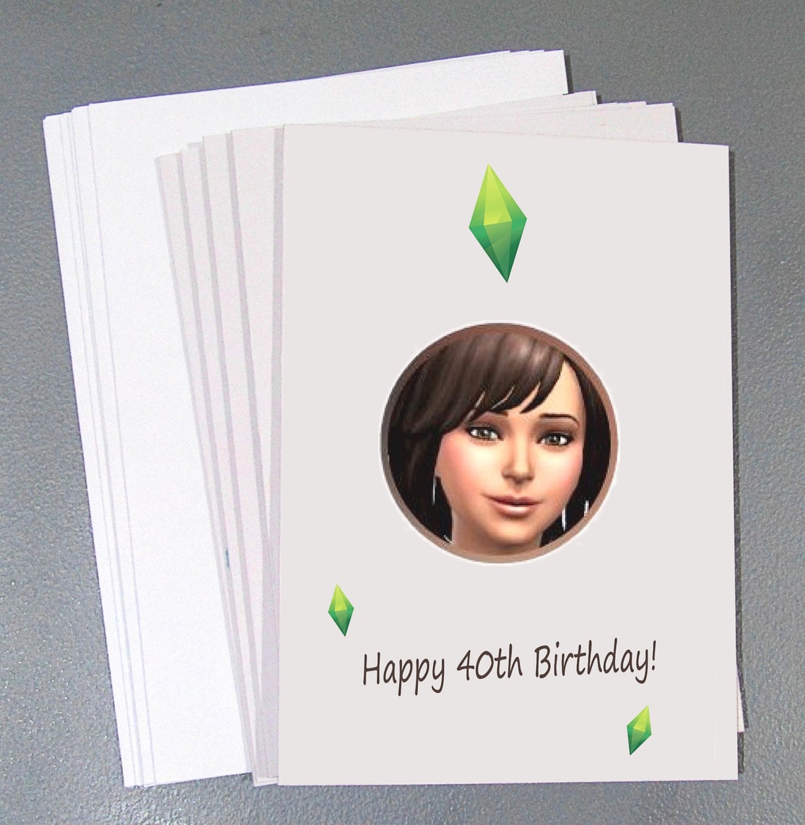 The Sims Style Personalisable Birthday Card With Plumbobs - Etsy