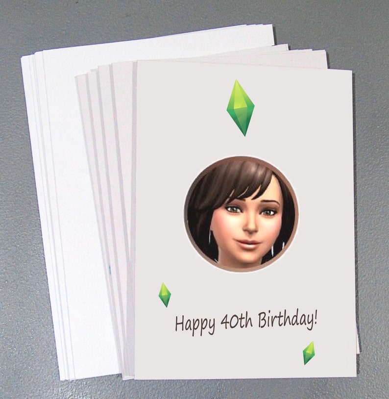 The Sims Style Personalisable Birthday Card With Plumbobs - Etsy