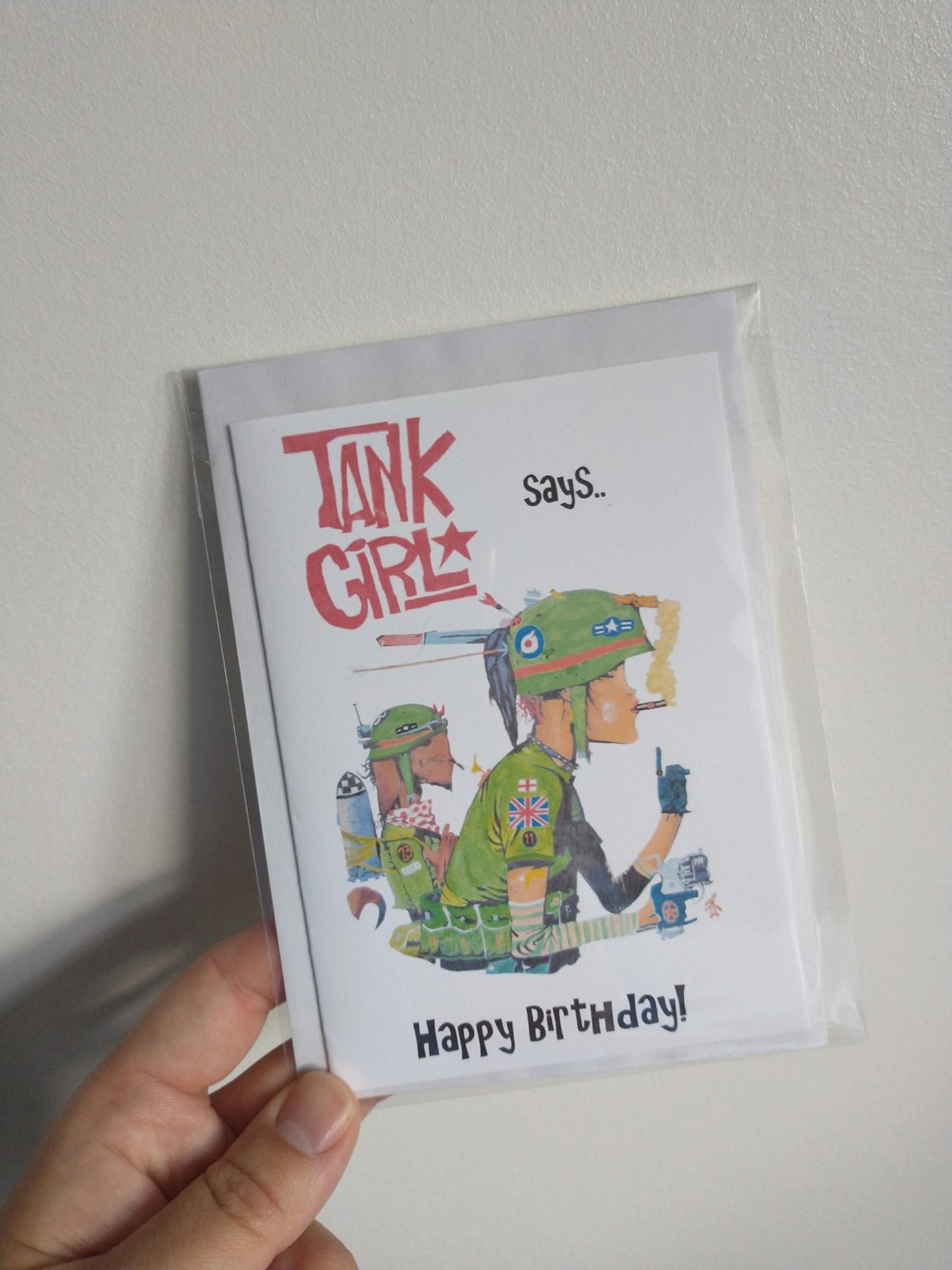 Tank Girl Fanart Personalisable Birthday Card - Etsy UK