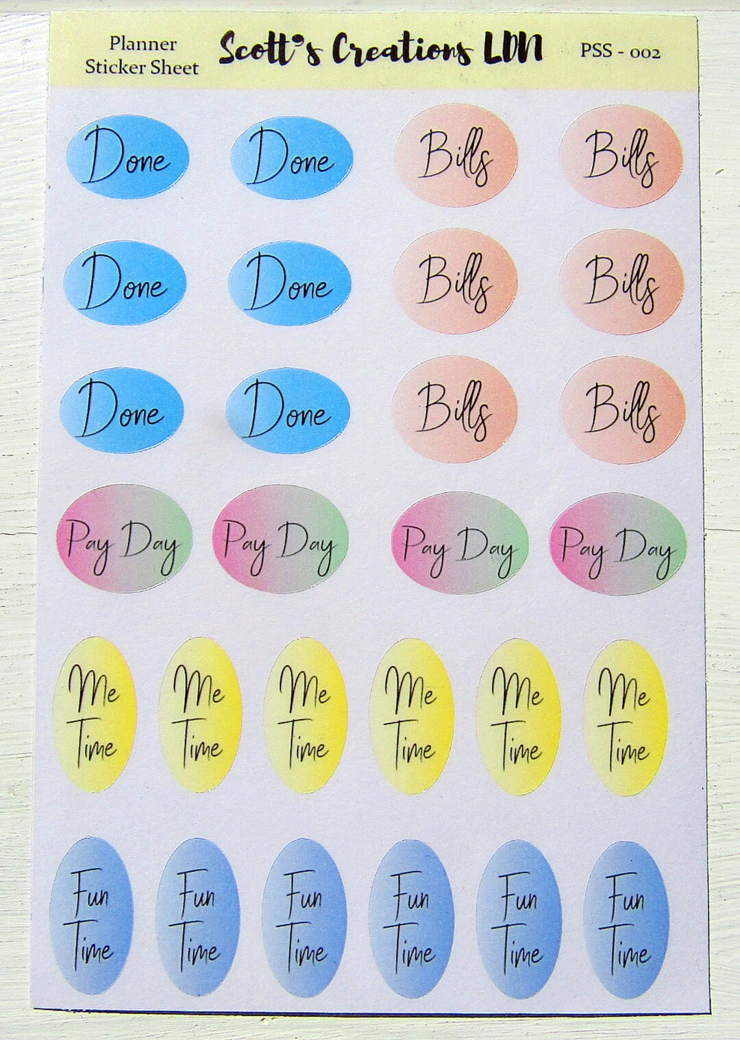 Colourful Organiser Planner Sticker Pack - Etsy