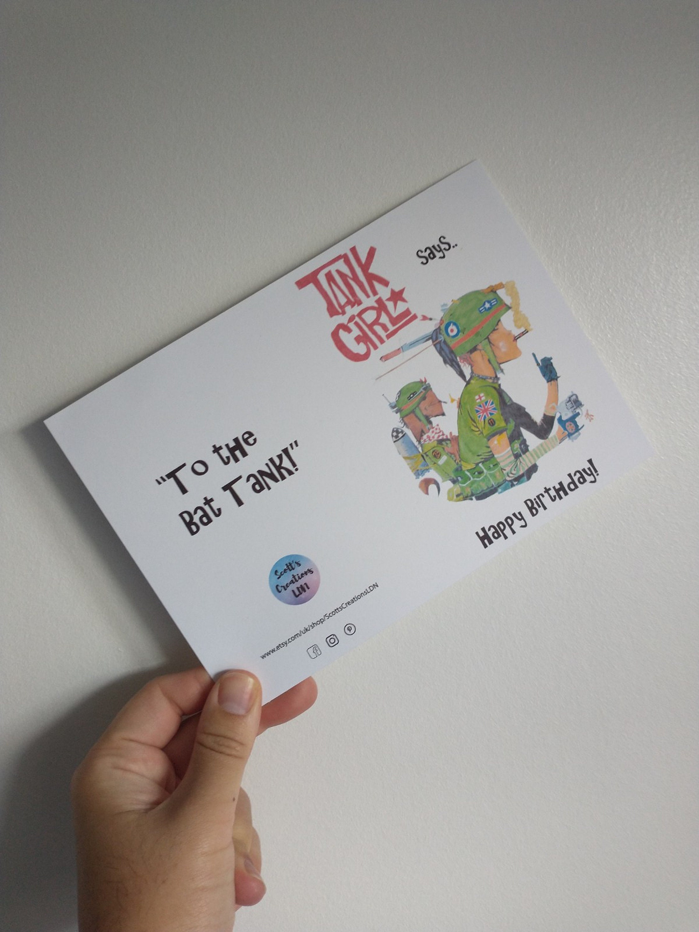 Tank Girl Fanart Personalisable Birthday Card - Etsy UK