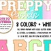 Preppy Pastels Varsity Patch Hand-drawn Glitter Letters (clipart) - Etsy