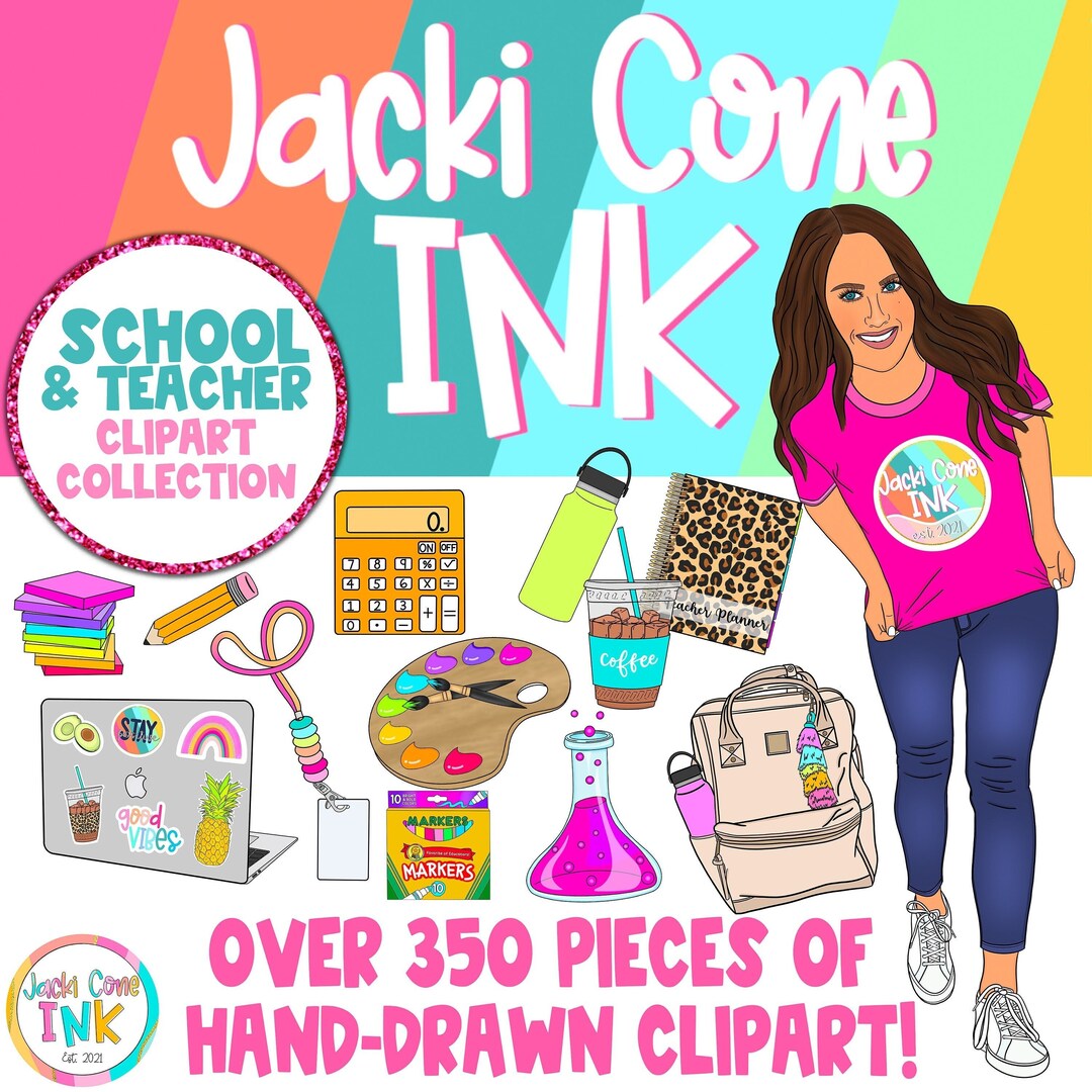 350+ Piece Teacher & School Themed CLIPART Kit - Etsy