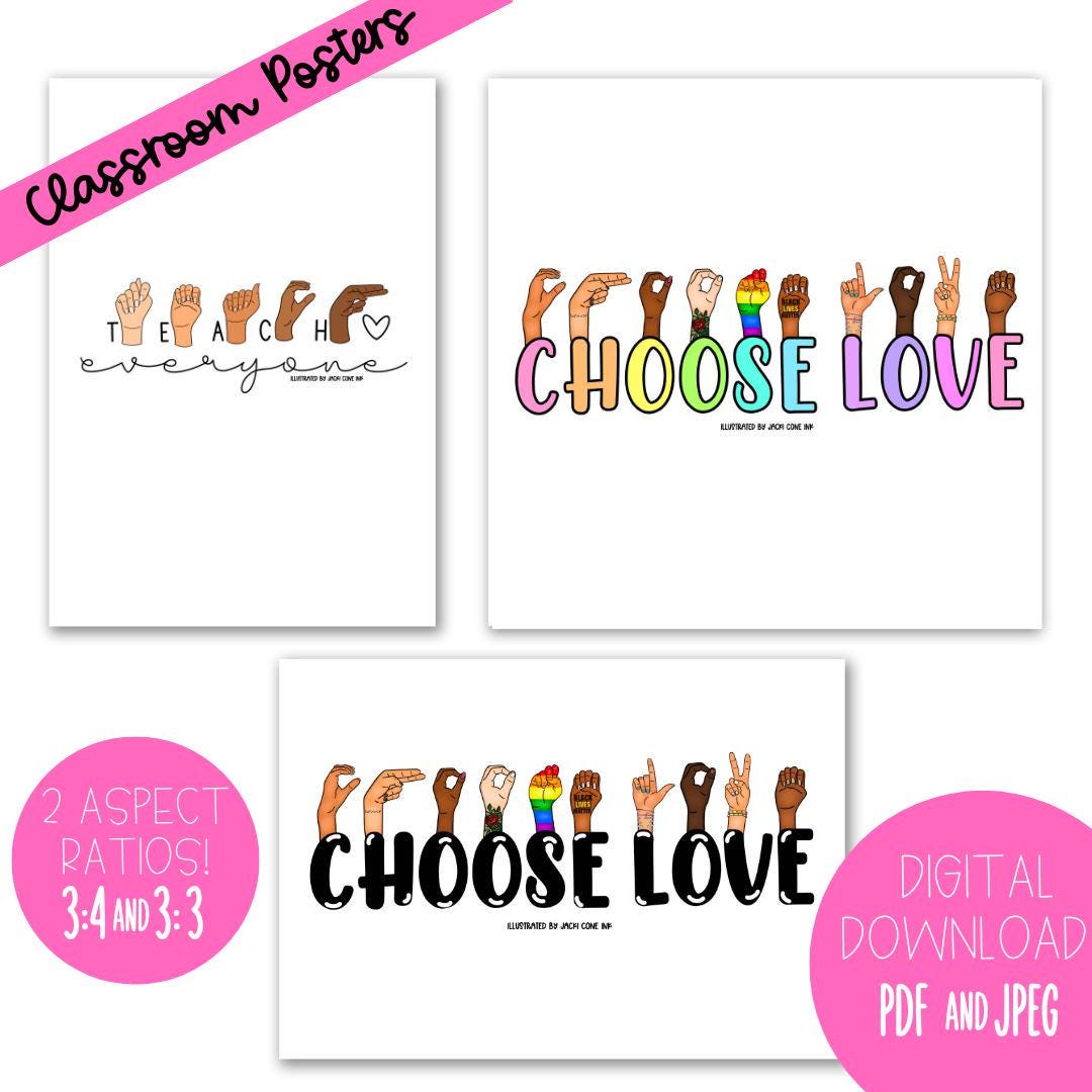 Inclusive (DEI) Classroom Posters Digital Download - Etsy