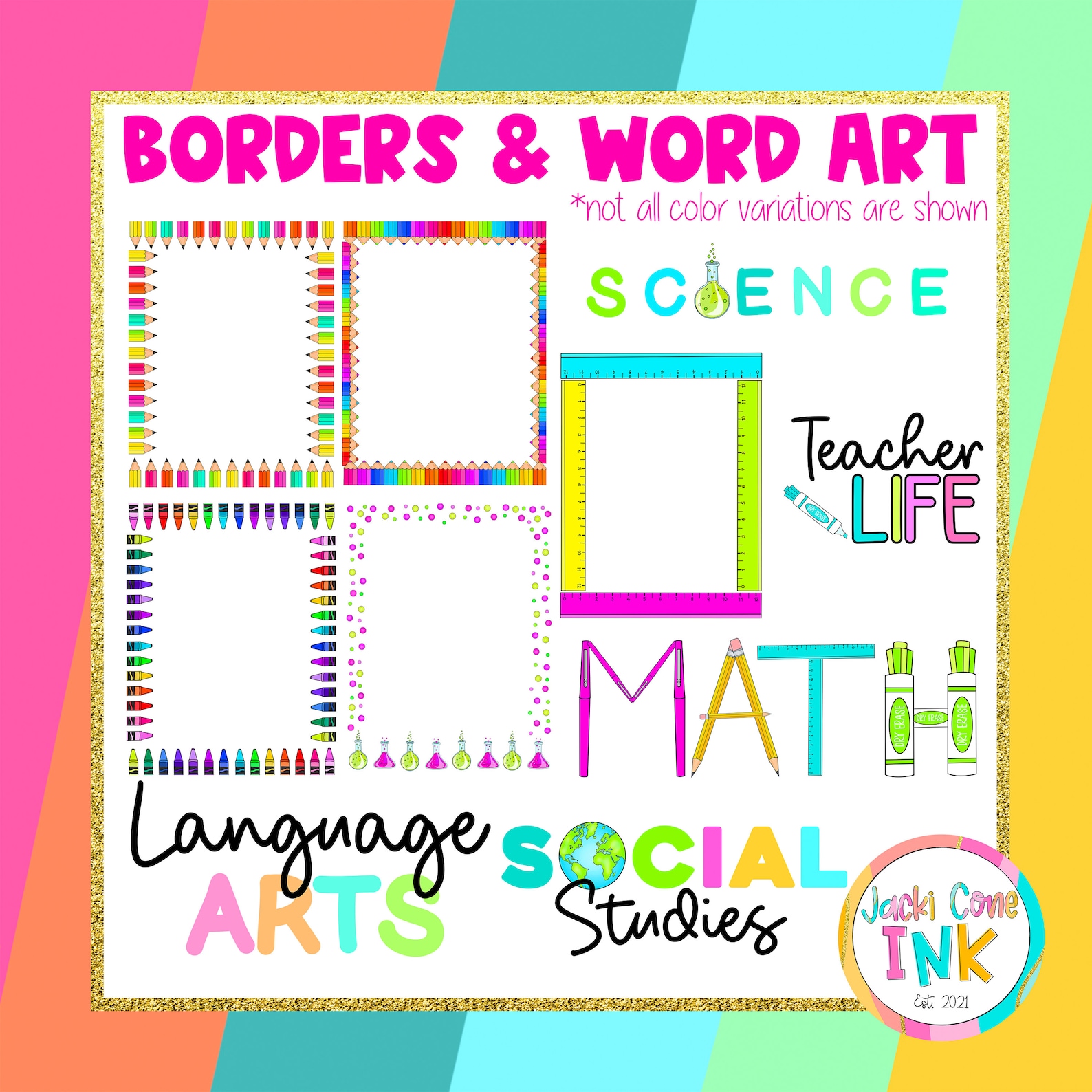 350+ Piece Teacher & School Themed CLIPART Kit - Etsy