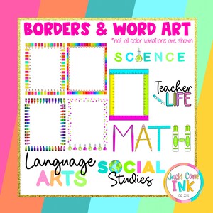 350+ Piece Teacher & School Themed CLIPART Kit - Etsy