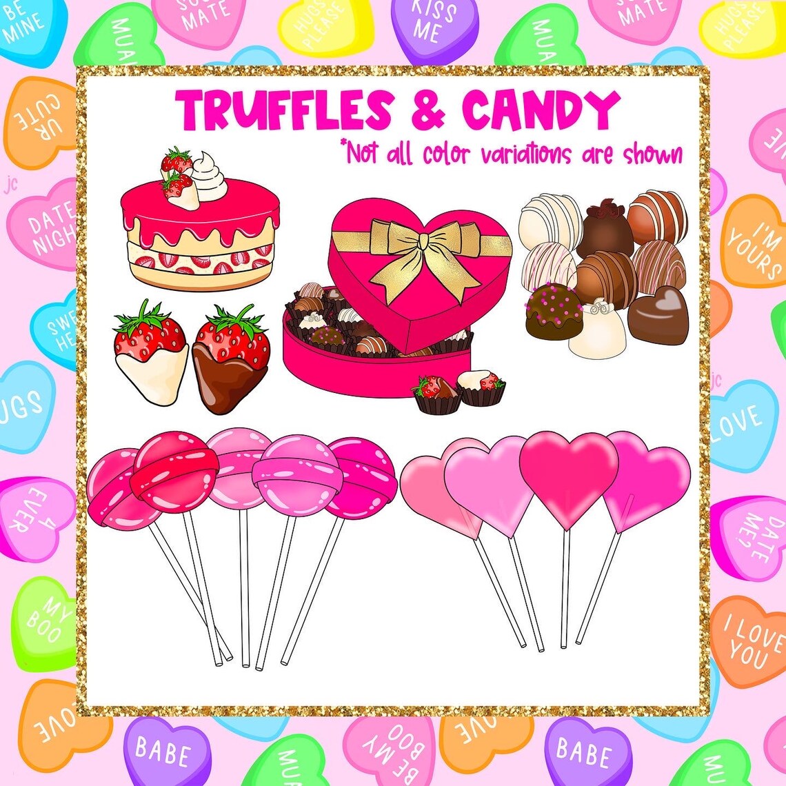 70+ Piece Valentine's Day Themed CLIPART Kit - Etsy