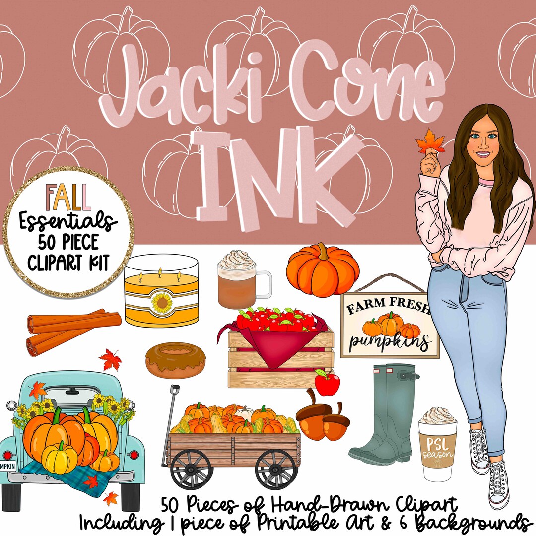 50 Fall Essentials CLIPART Kit - Etsy