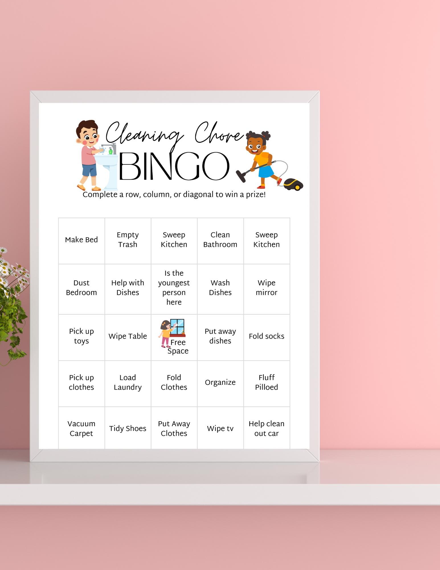 Cleaning Chore Bingo – Digital Download - Etsy