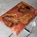 Orange Agate Burl Resin C-table With Caribbean River Resin Side Table ...