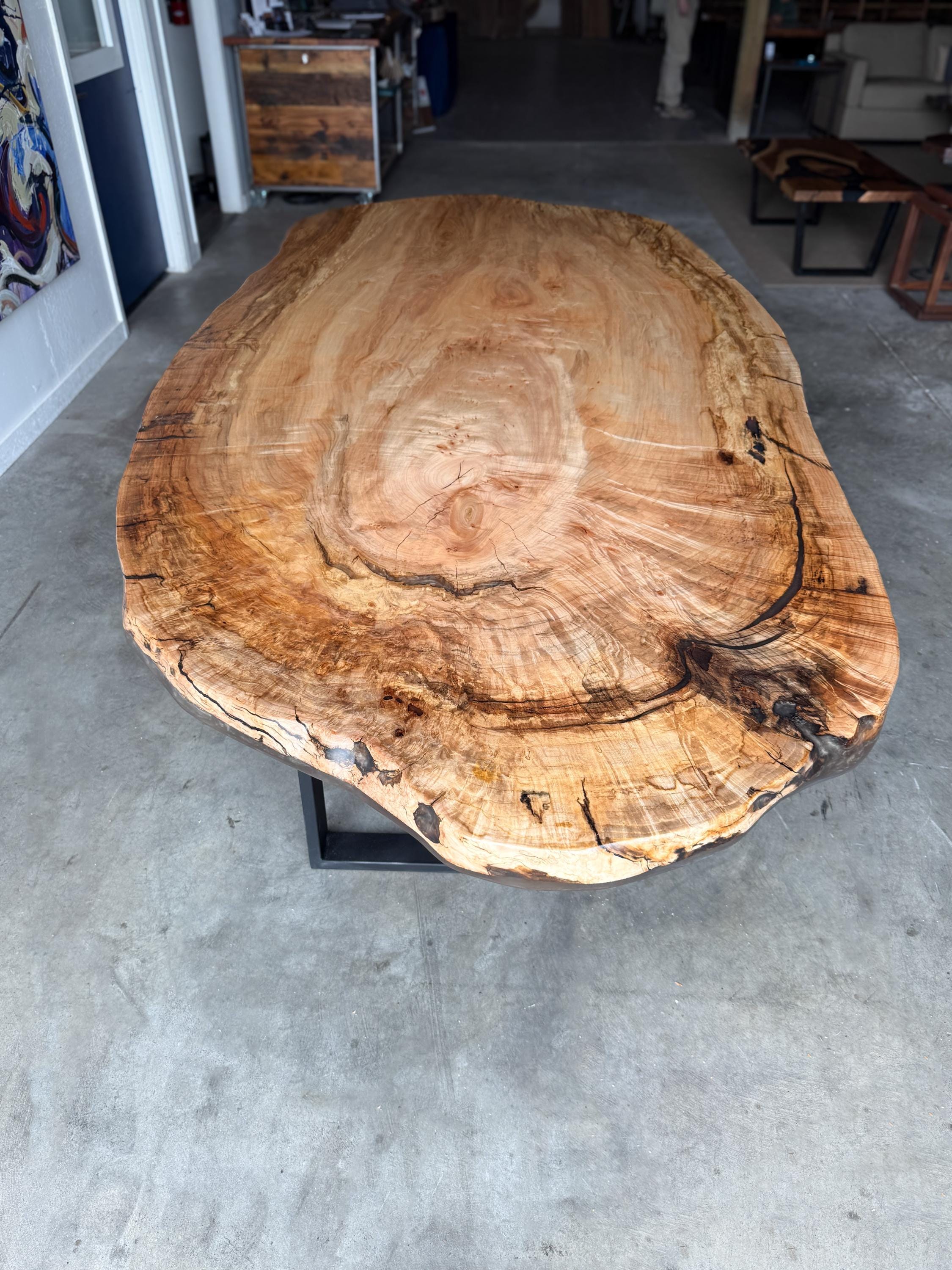 Maple Live Edge Dining Table - Etsy
