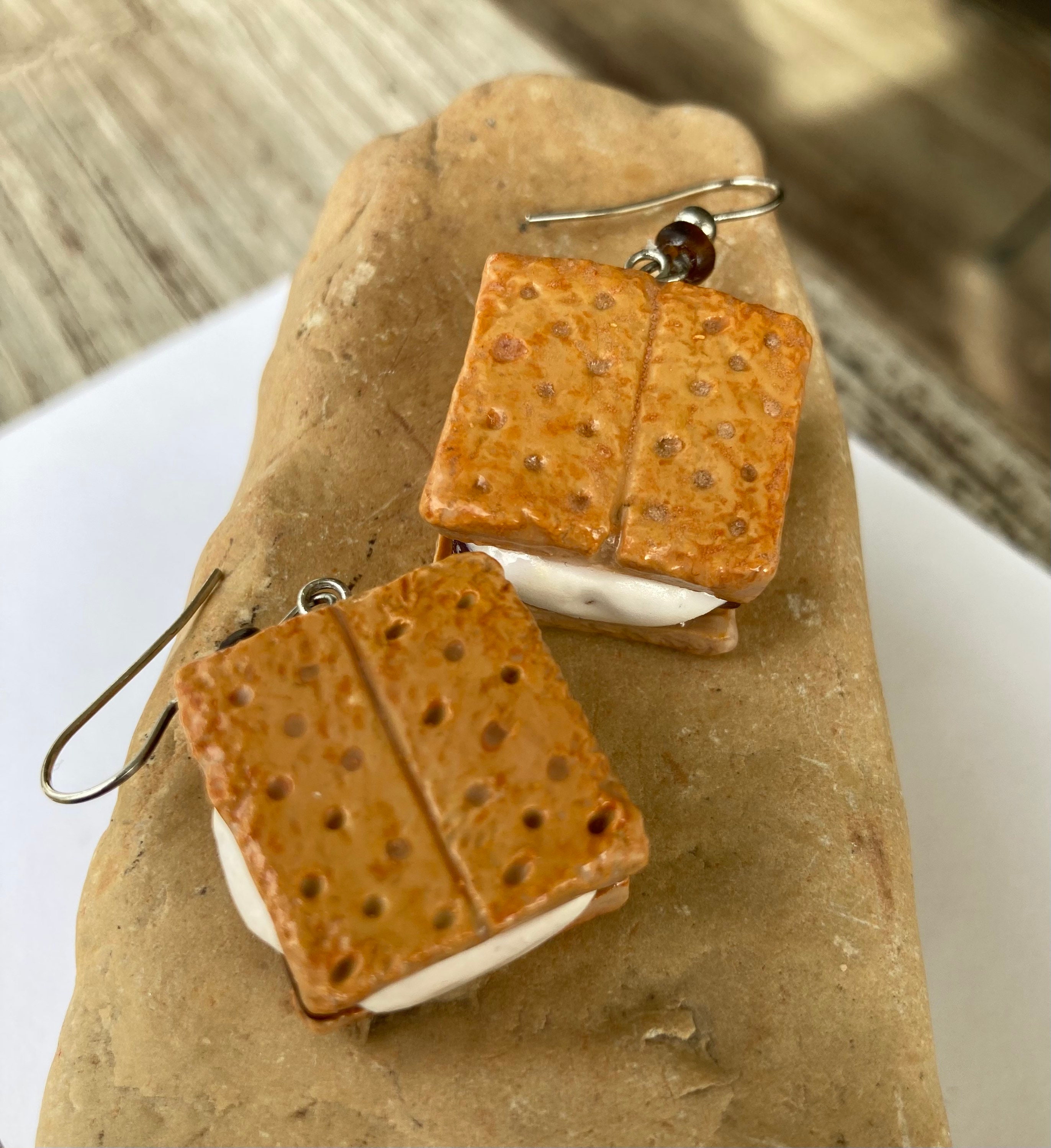 S’mores Dangle Earrings. Summer Camping Earrings. Chocolate Dessert ...