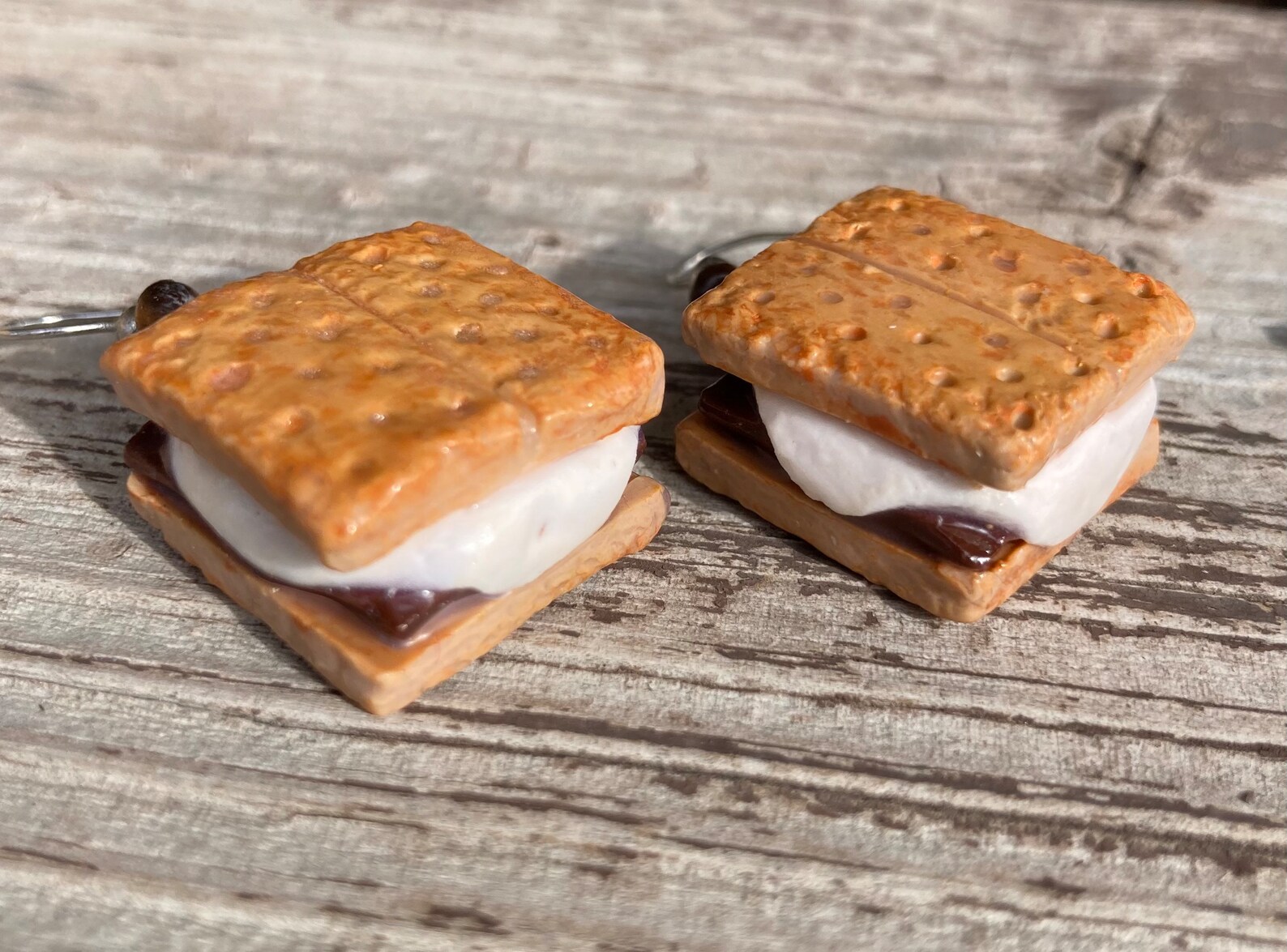 S’mores Dangle Earrings. Summer Camping Earrings. Chocolate Dessert ...