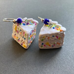 Birthday Cake Earrings. Confetti Cake Earrings. Mini Dessert Earrings ...