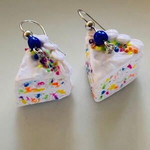 Birthday Cake Earrings. Confetti Cake Earrings. Mini Dessert Earrings ...