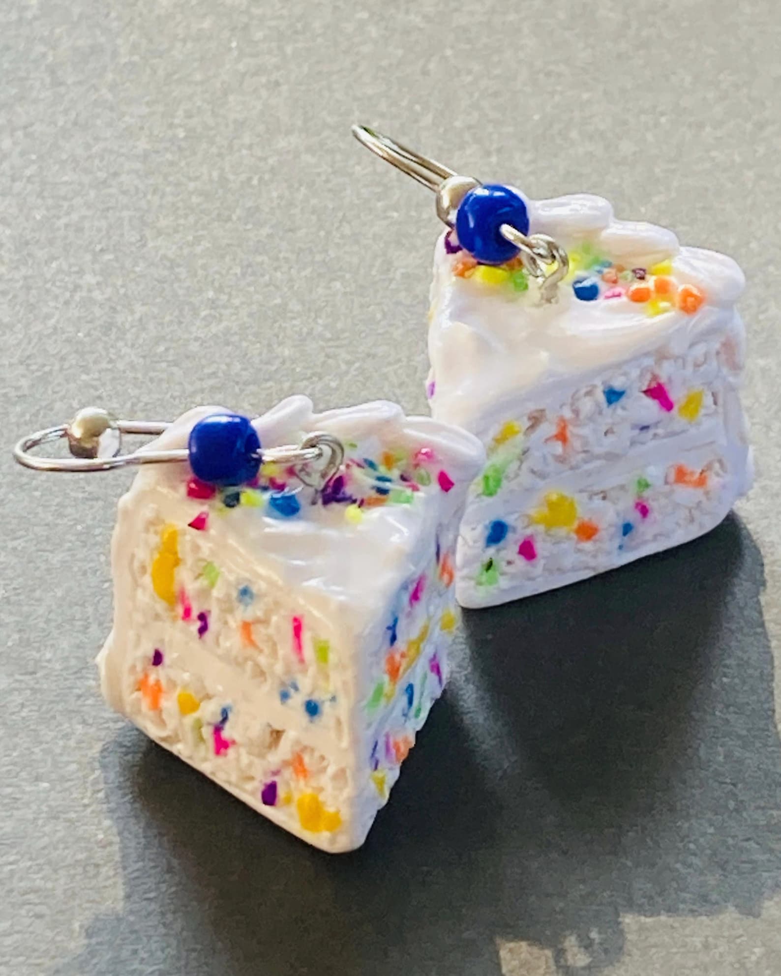 Birthday Cake Earrings. Confetti Cake Earrings. Mini Dessert Earrings ...