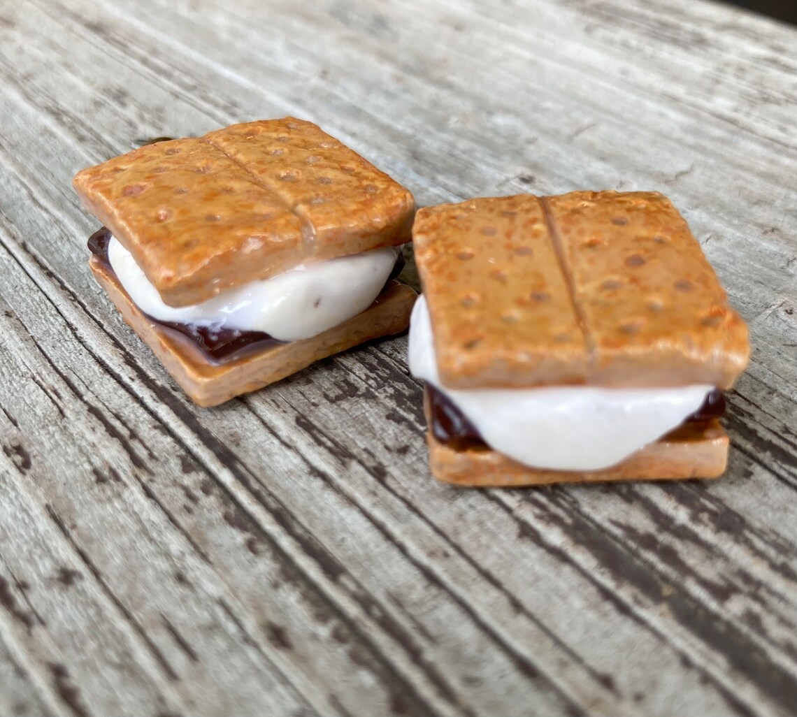 S’mores Dangle Earrings. Summer Camping Earrings. Chocolate Dessert ...