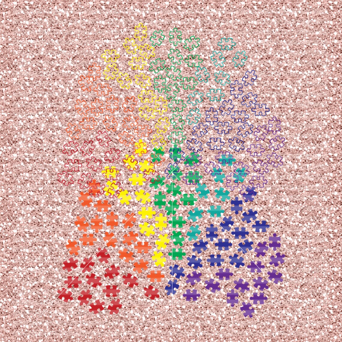 Puzzle Piece Tree SVG - Etsy