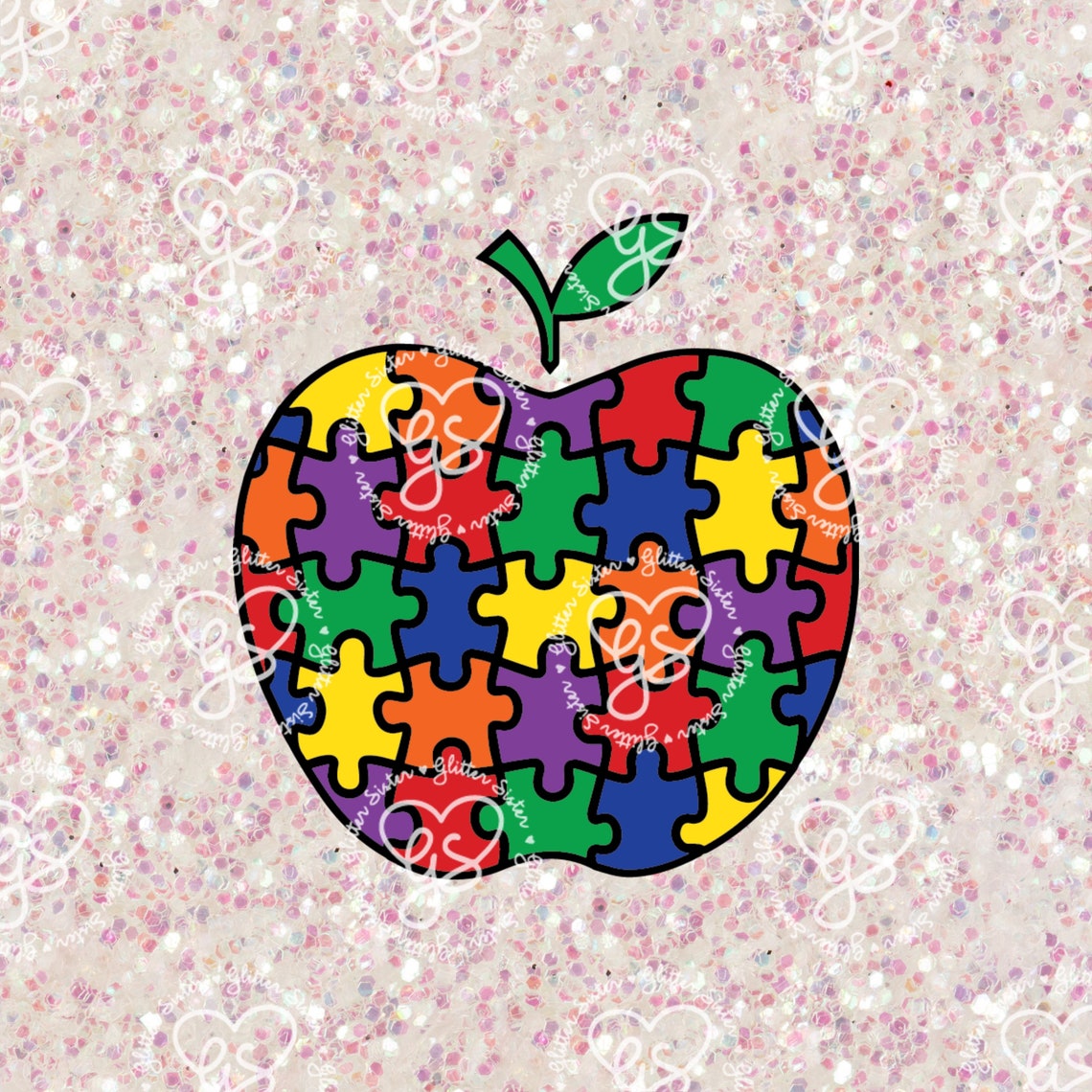 Puzzle Piece Apple SVG - Etsy