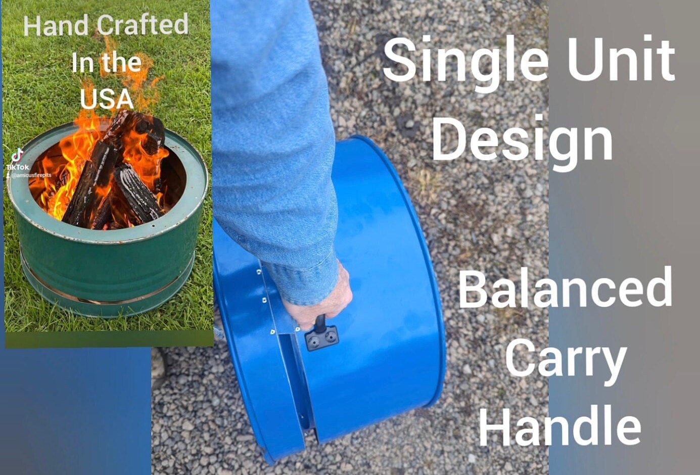 Fire Pit (smokeless), Upcycled Steel Drum, Easy Clean, Makes a Unique ...