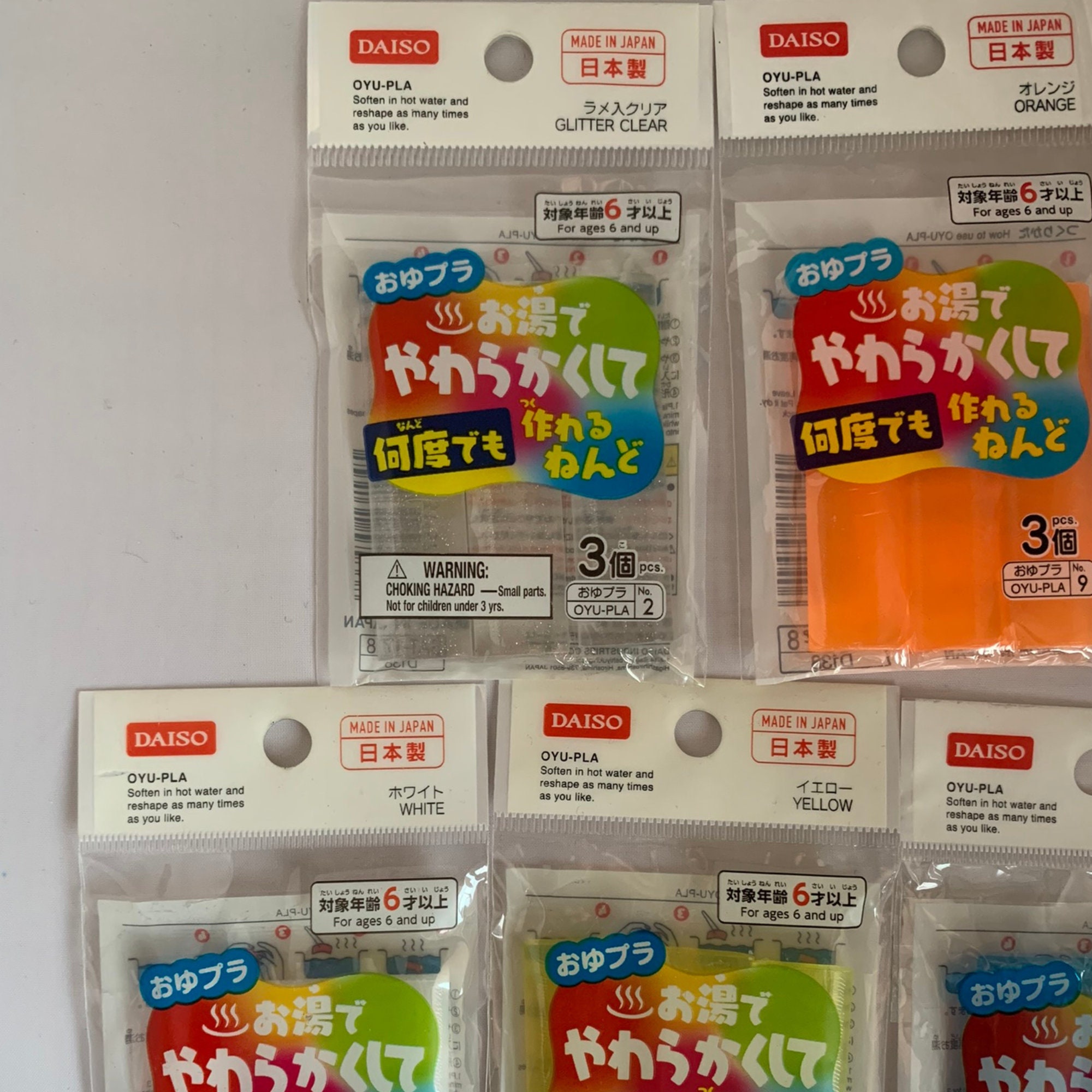 Oyumaru Clay Daiso Clay Made in Japan, Oyumaru Plastic Clay, Japanese ...
