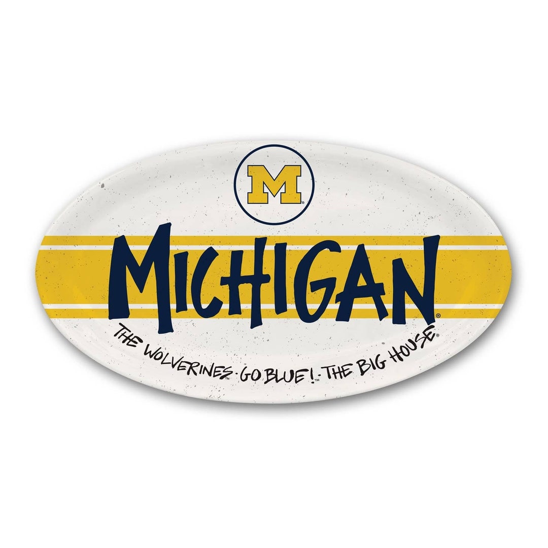 University of Michigan Melamine Oval Kitchen Platter - Etsy