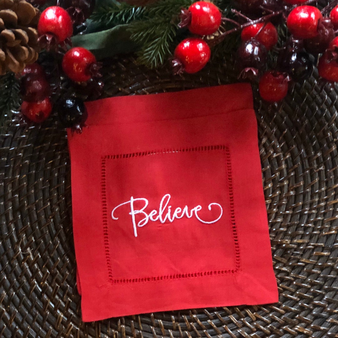 Monogrammed Linen Cocktail Napkins Personalized Cocktail - Etsy