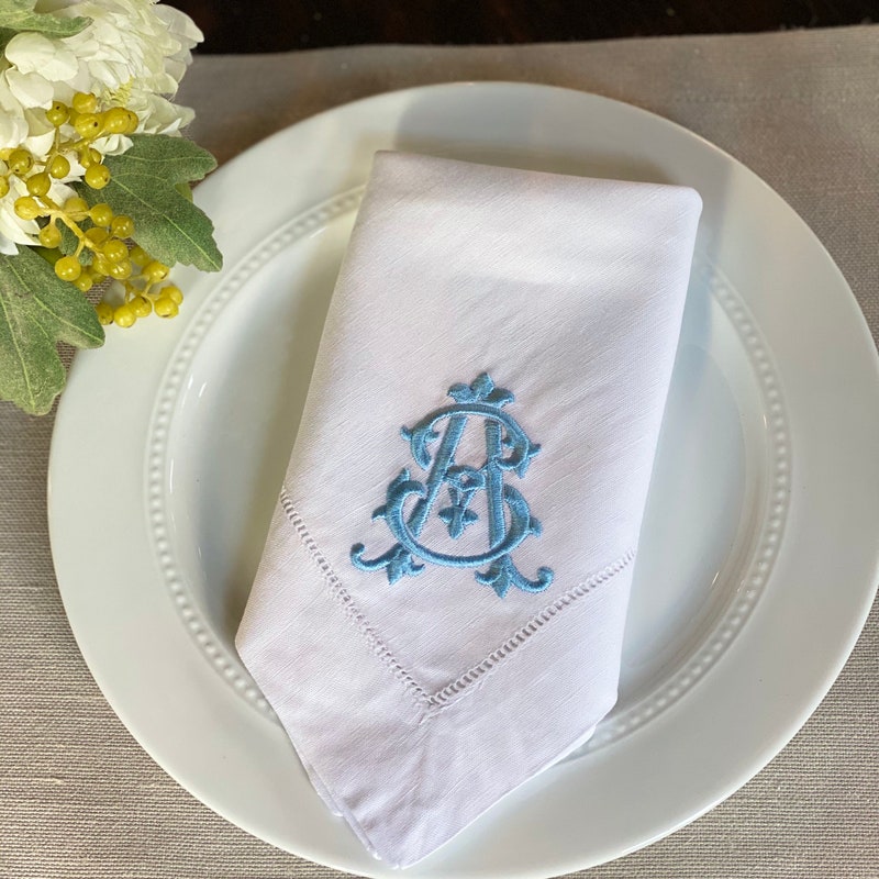 Monogrammed Napkins - Etsy