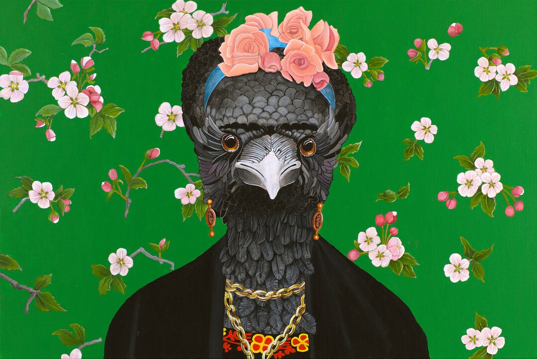 Frida Kahlo Crow - Etsy
