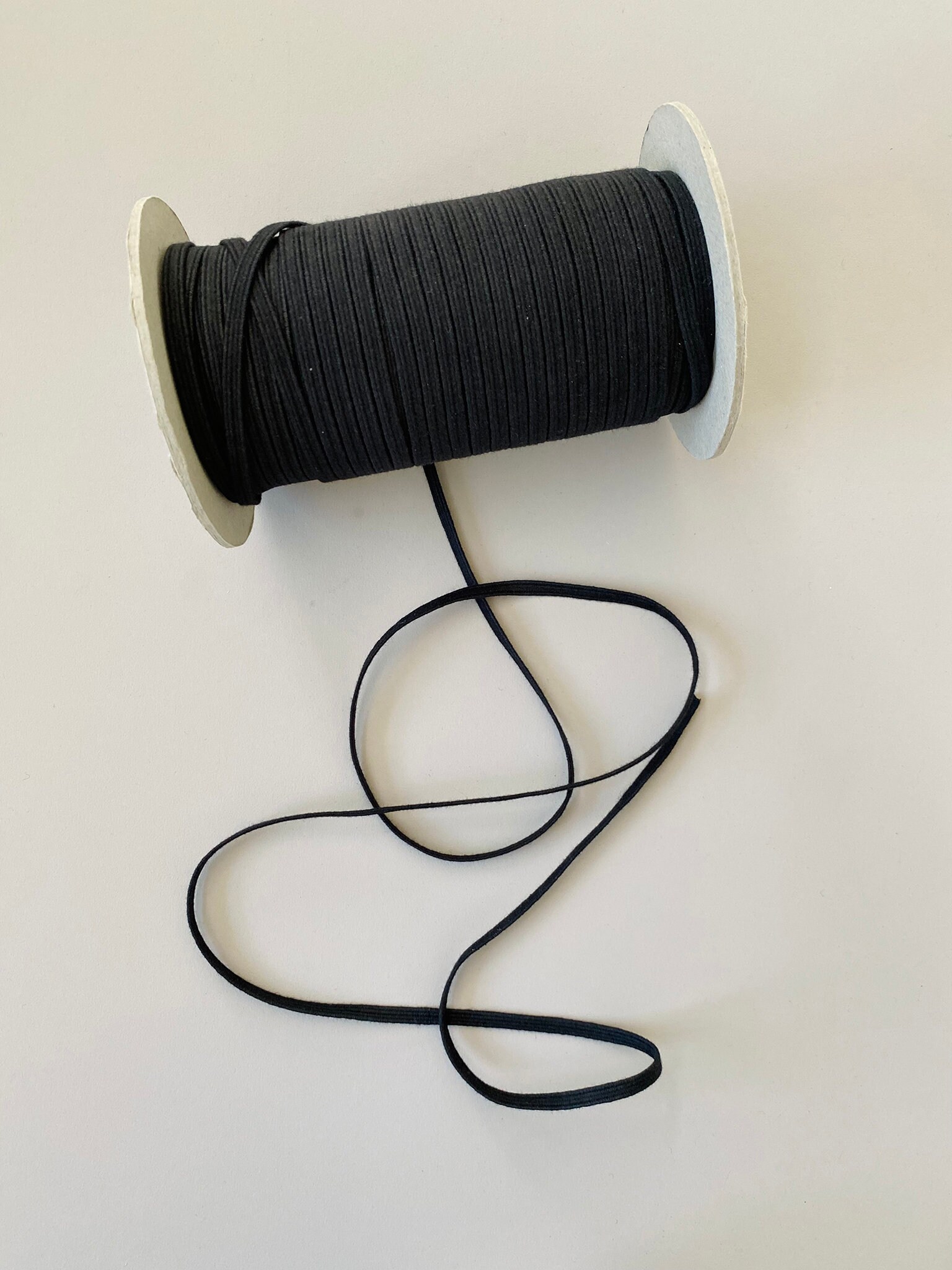 6mm Black Natural Rubber Organic Cotton, Biodegradable Elastic for ...