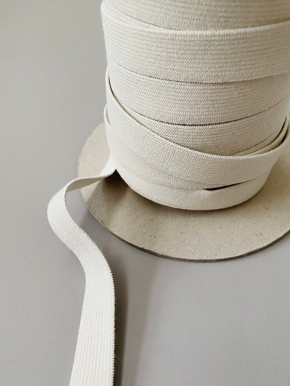 Bio Elastics 18mm Natural Rubber Organic Cotton Flat - Etsy Ireland