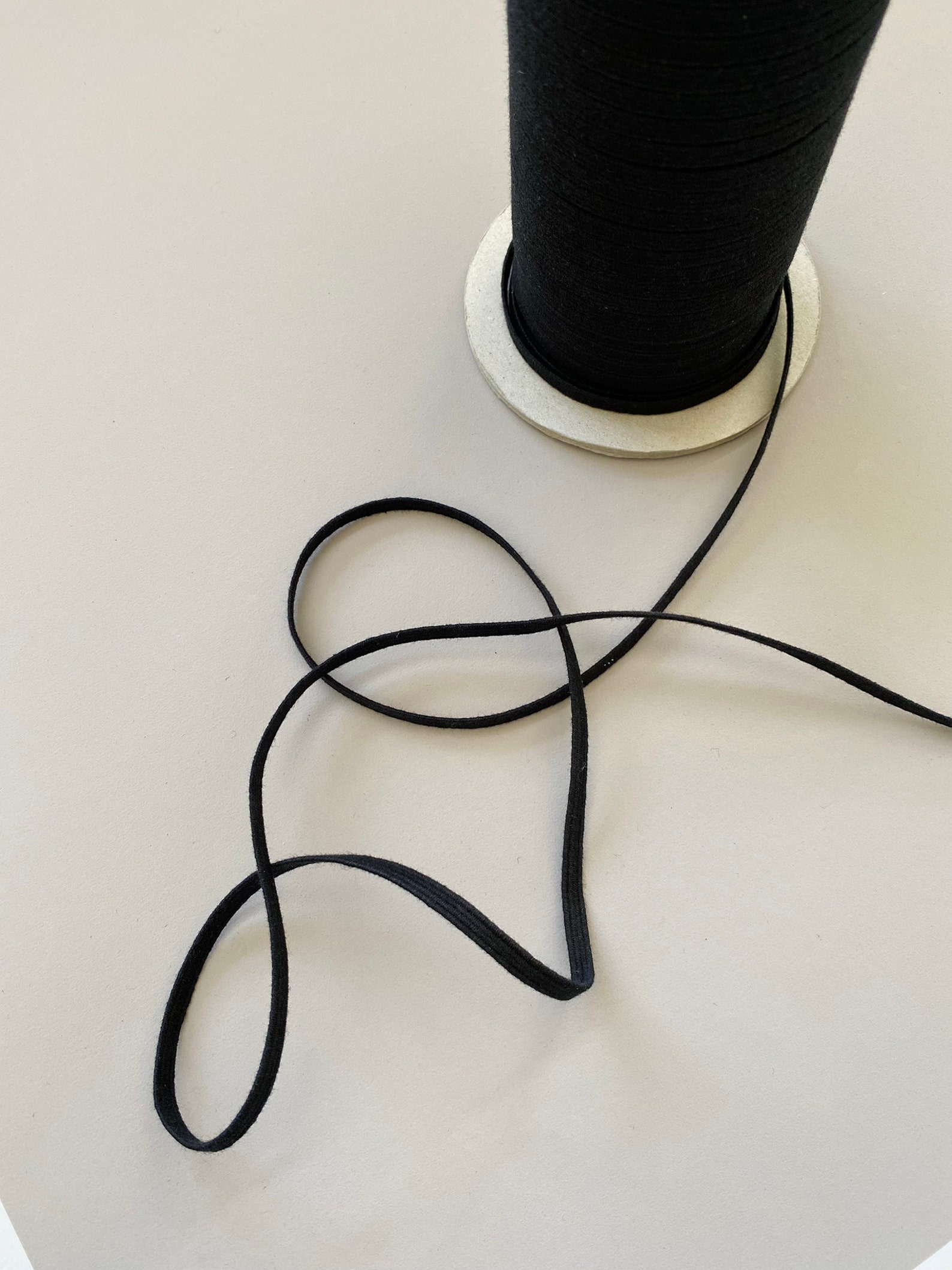 6mm Black Natural Rubber Organic Cotton, Biodegradable Elastic for ...