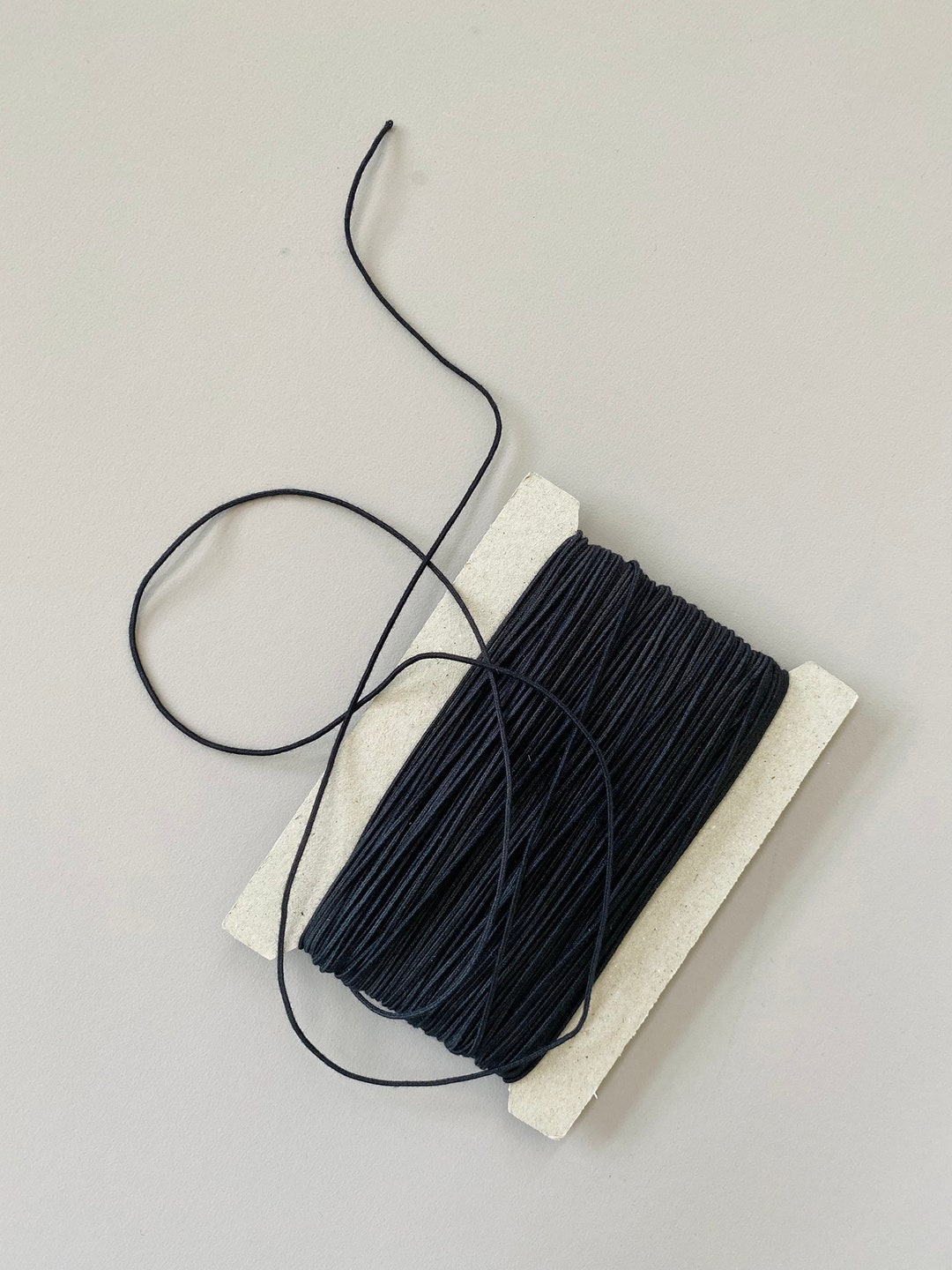 Bio Elastics - 1.1mm Black Rubber Organic Cotton, Round Biodegradable ...