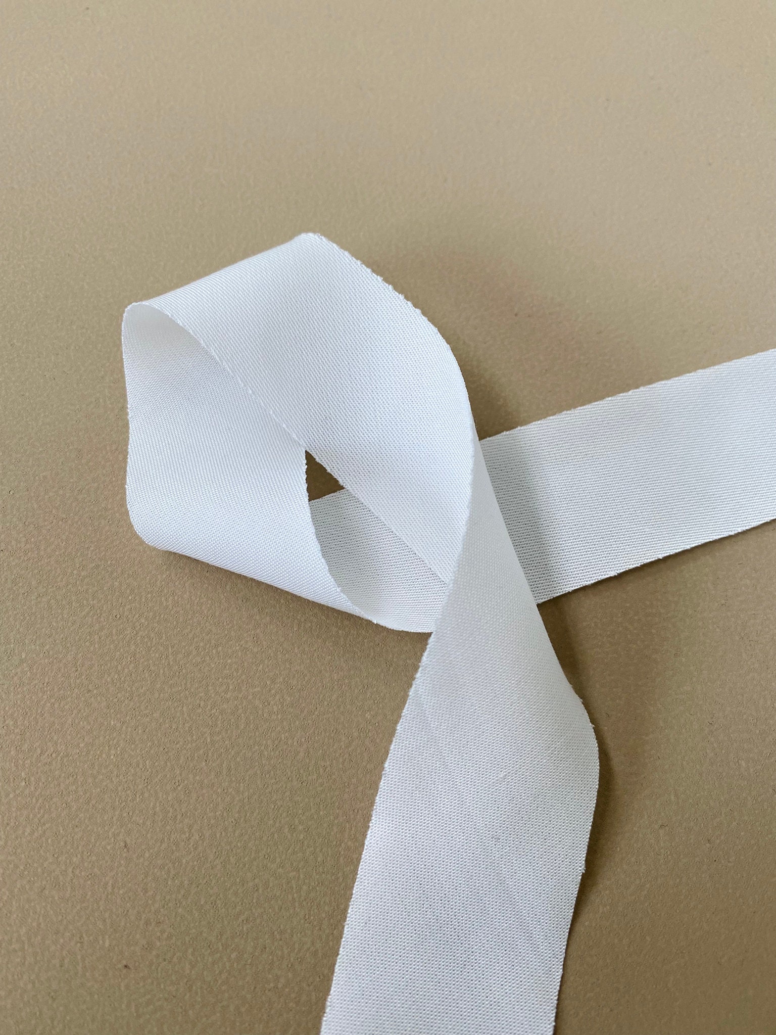 Organic Tapes - Bias Binding Tape - White Tencel Twill 27mm Flat - Etsy ...