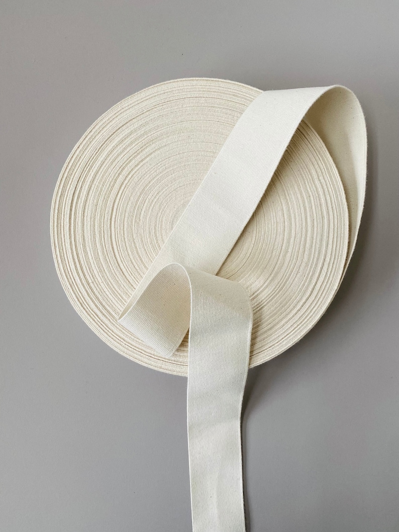 Bio Elastics - 50mm Natural Rubber Organic Cotton, Flat Biodegradable ...