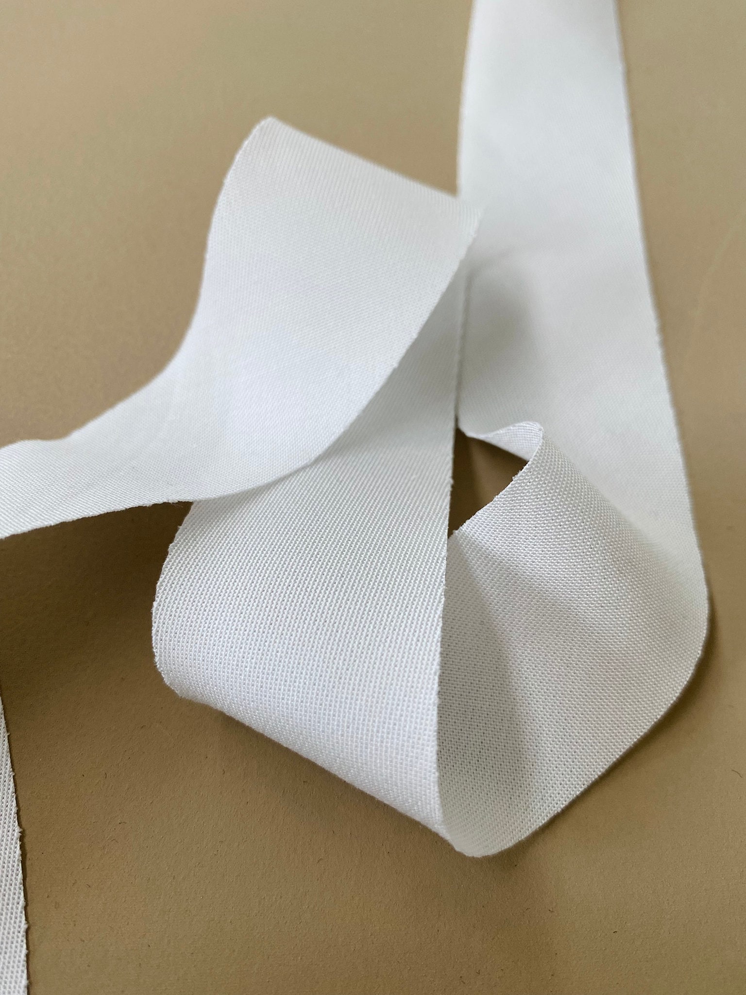 Organic Tapes - Bias Binding Tape - White Tencel Twill 27mm Flat - Etsy ...