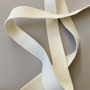 Bio Elastics - 28mm Natural Rubber Organic Cotton, Flat Biodegradable ...