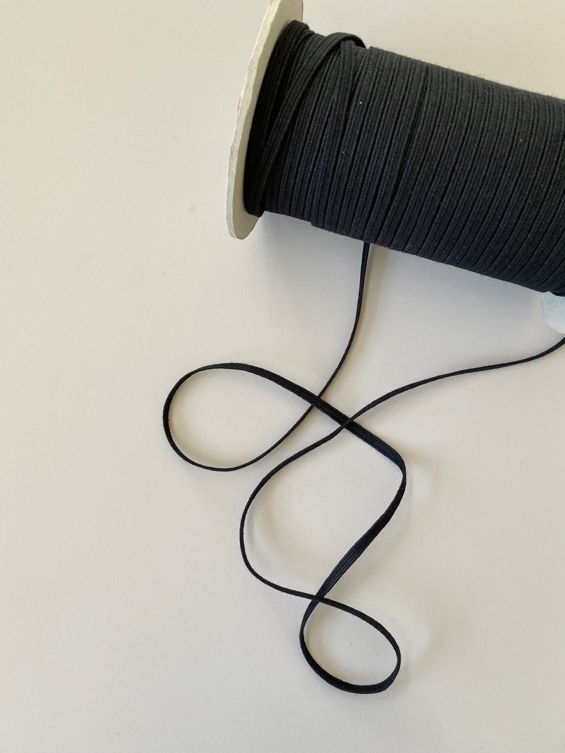6mm Black Natural Rubber Organic Cotton, Biodegradable Elastic for ...
