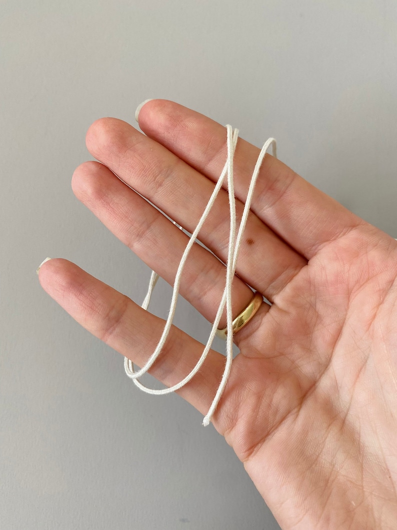 Bio Elastics - 1.1mm Natural Rubber Organic Cotton, Round Biodegradable ...