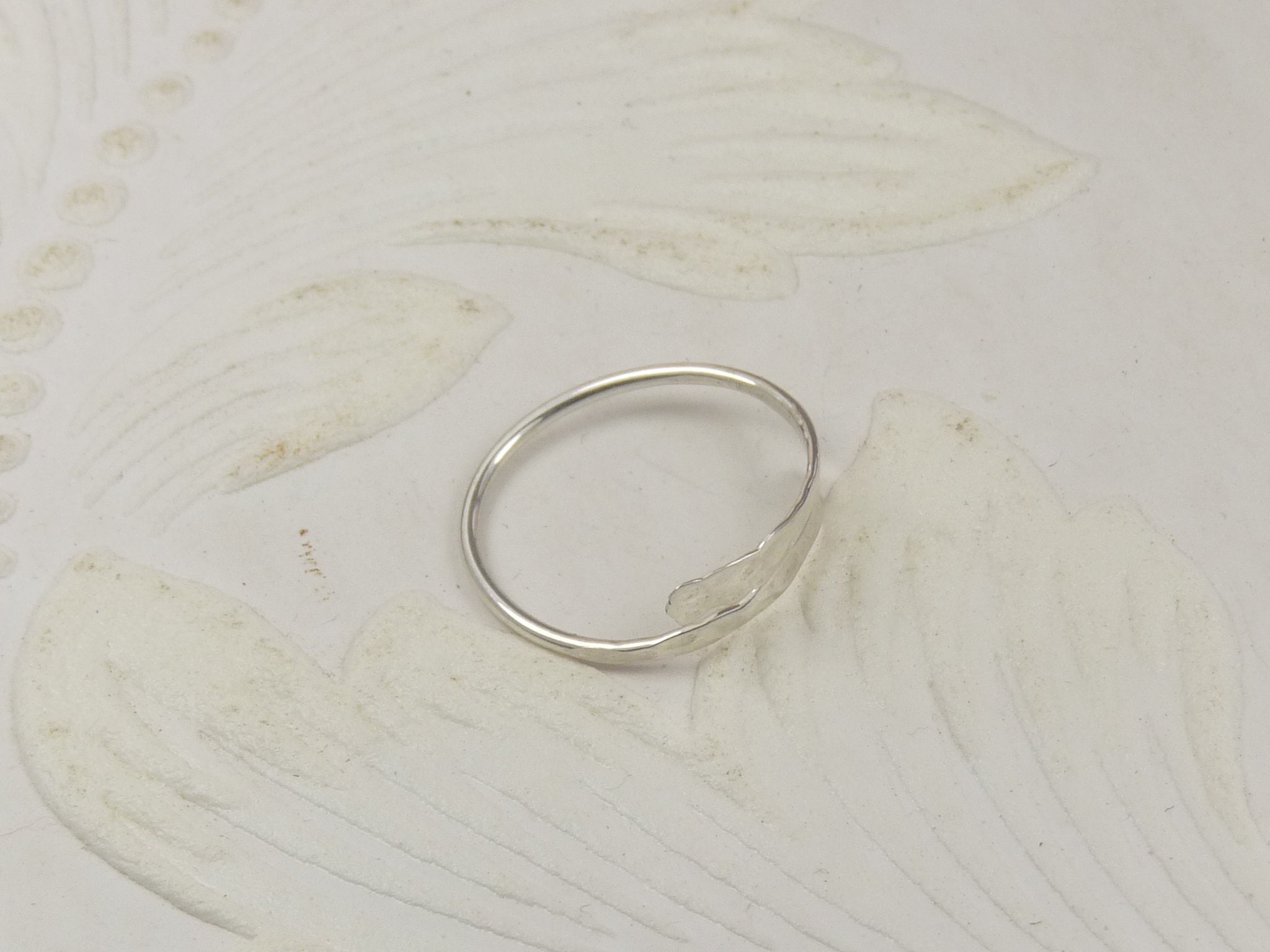 Toe Ring, Sterling Silver Crossover,adjustable Toe Ring, Hammered Ring ...