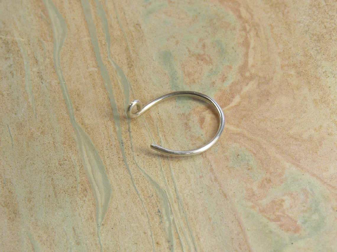 Sterling Silver Lip Ring-Faux Lip Ring-Silver Lip Ring-Fake | Etsy