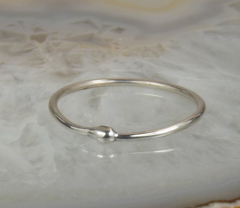 Sterling Silver Rain Drop Ring-16 Gauge, Silver Ring - Etsy