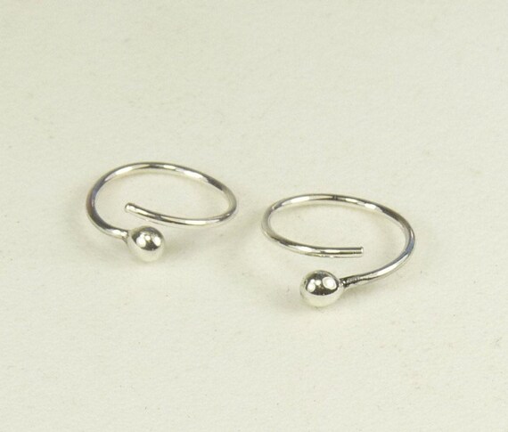 Sleeper Earrings tiny Hoops Sterling Silver Hoops Single Piercing Hoop Earrings 20 Gauge Wire sterling Silver Earrings Etsy