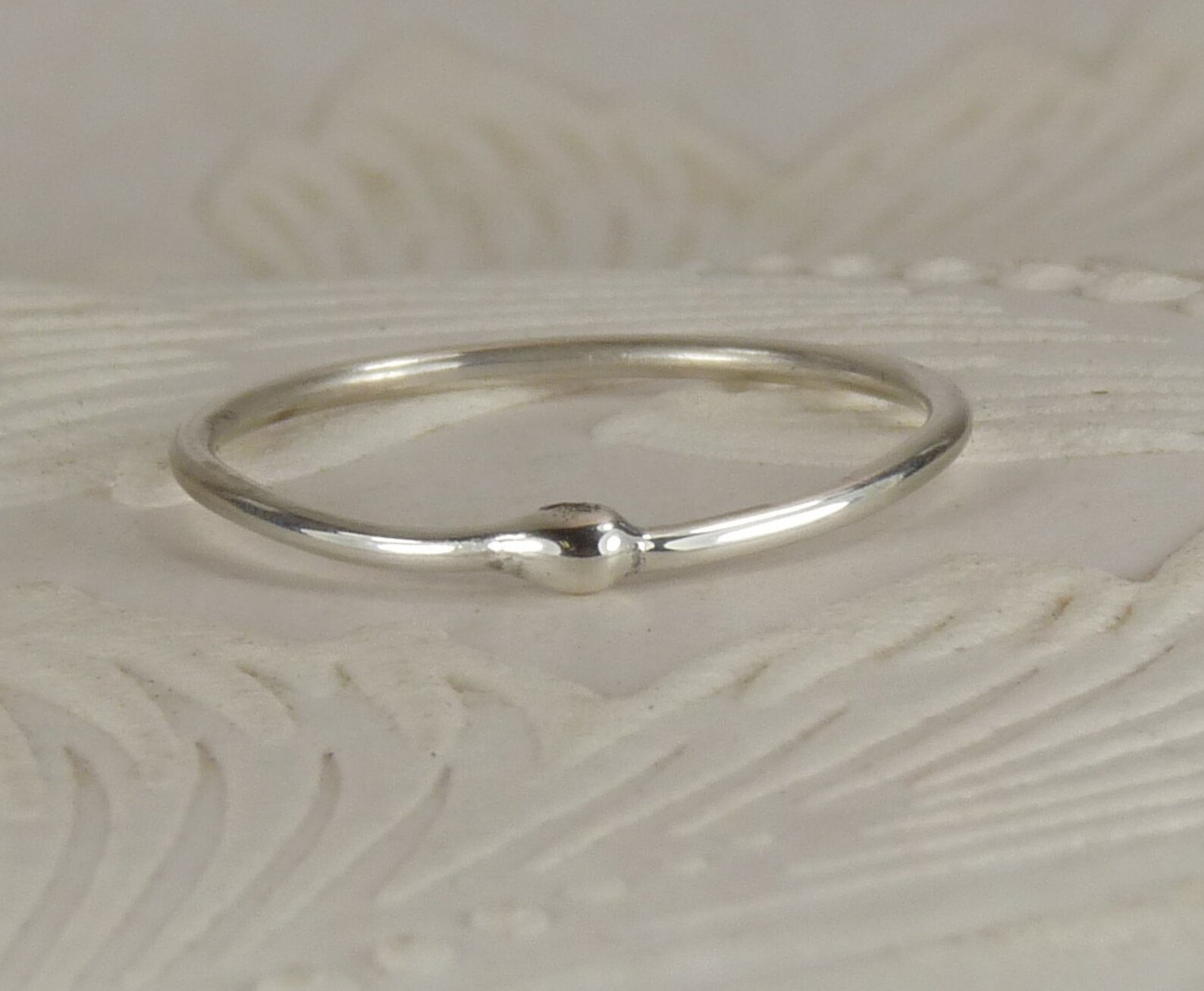 Sterling Silver Rain Drop Ring-16 Gauge, Silver Ring - Etsy