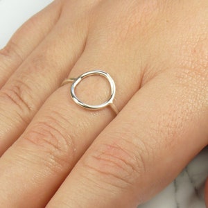 Karma Circle Ring, Purity Ring, Sterling Silver Ring 16 Gauge - Etsy