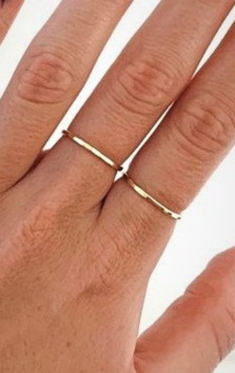 Gold Thumb Ring, Stacking Ring, Women's Ring, 16 Gauge Wire Ring - Etsy