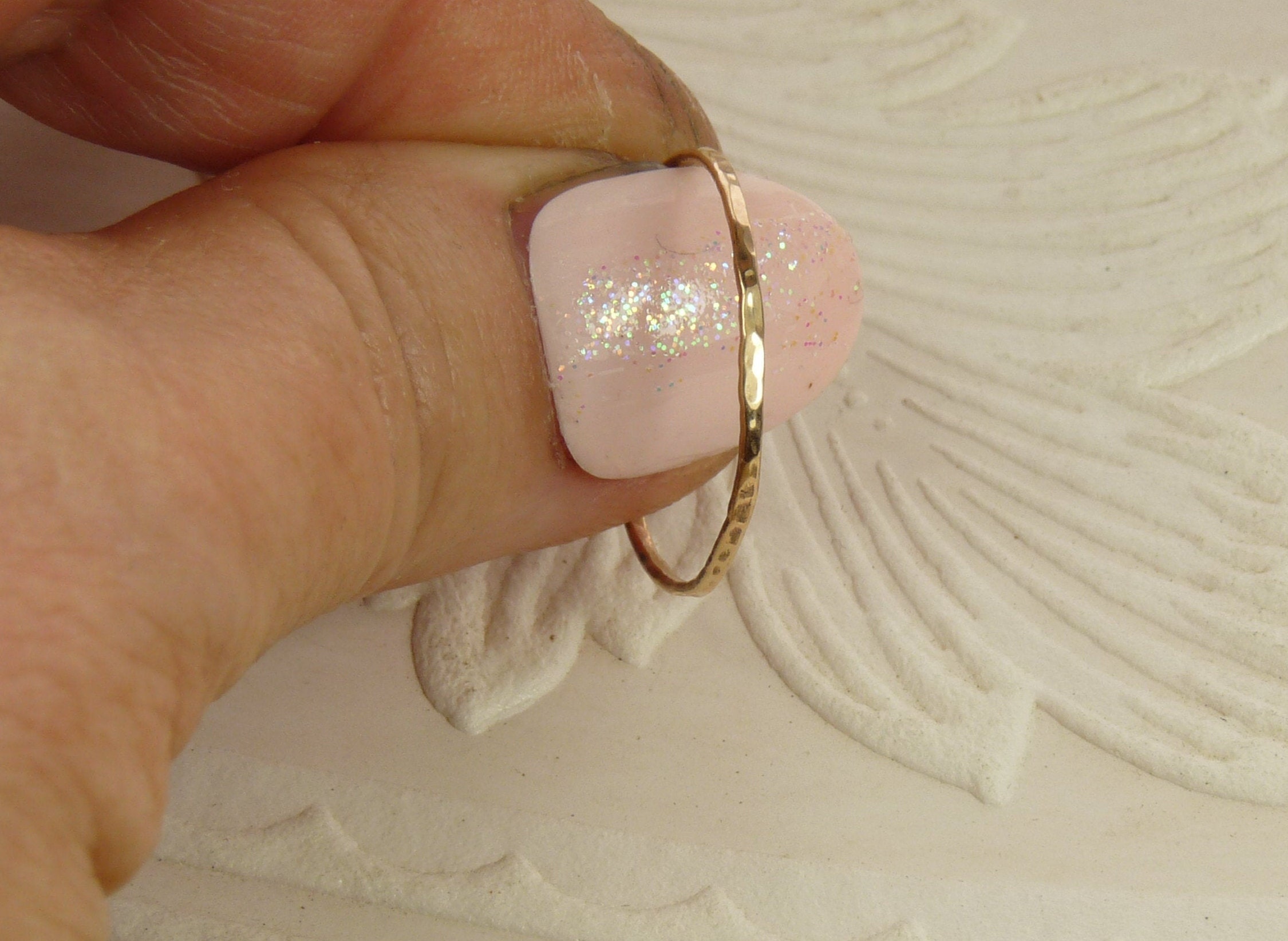Gold Thumb Ring, Stacking Ring, Women's Ring, 16 Gauge Wire Ring - Etsy