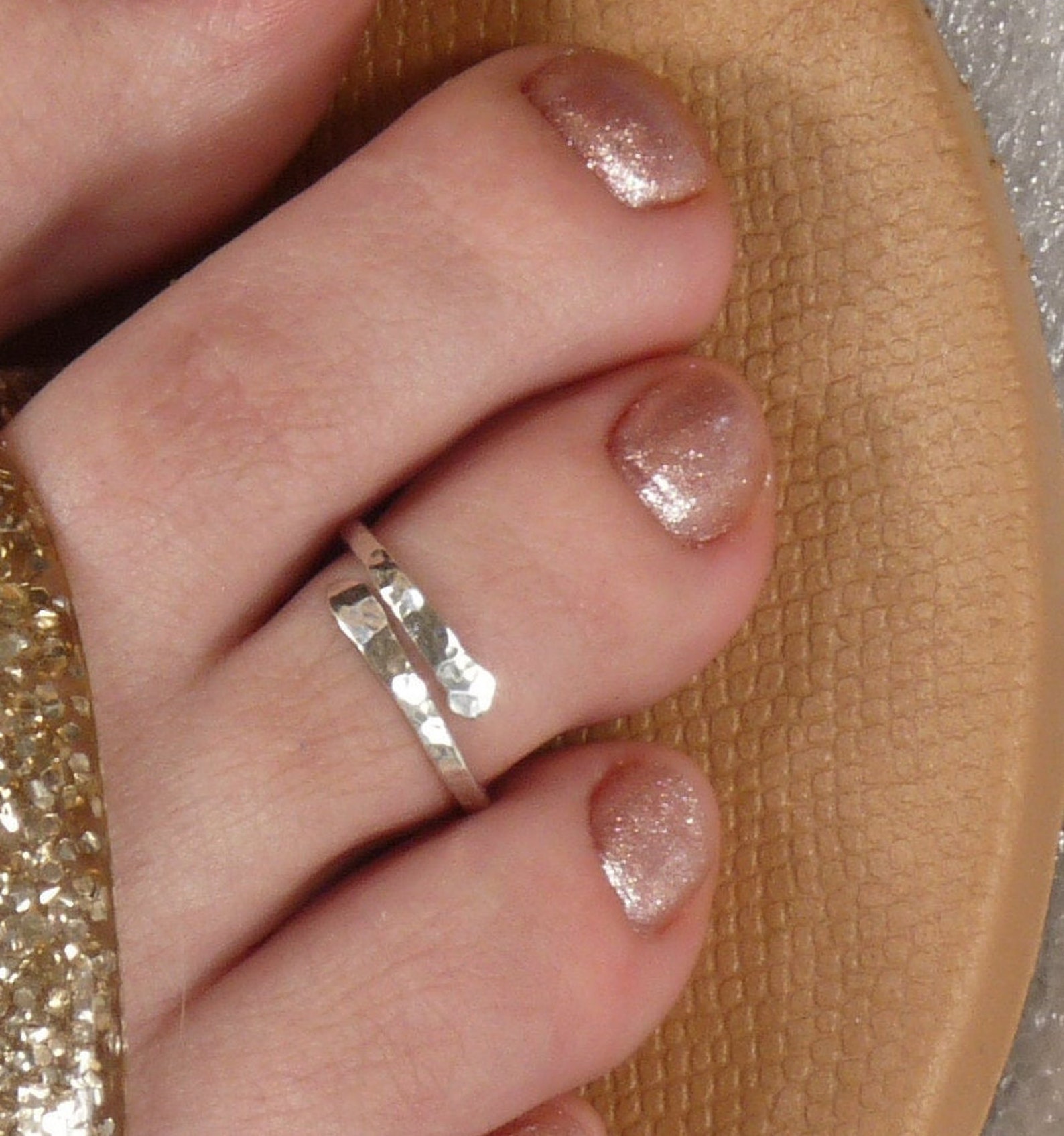 Toe Ring Sterling Silver Crossoveradjustable Toe Ring - Etsy