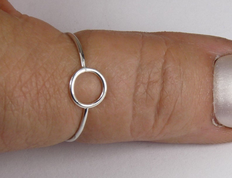 Circle Ring Purity Ring Sterling Silver Ring Minimal | Etsy