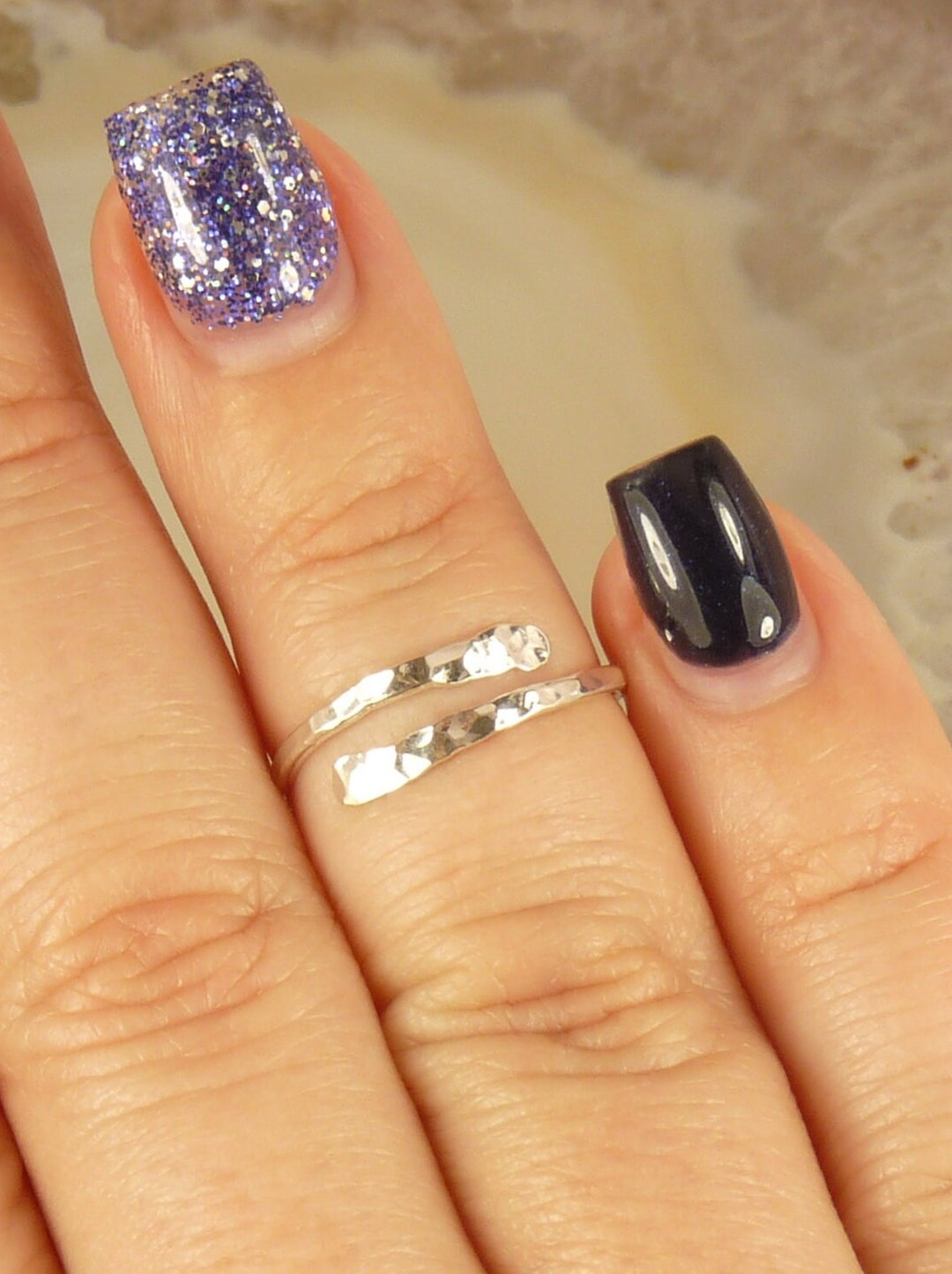 Midi Ring or Pinky Ring, Adjustable Ring, Sterling Silver Midi Ring ...